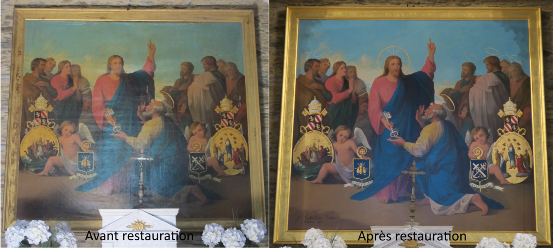 Remise officielle du tableau restauré « La remise des clefs à St Pierre ...